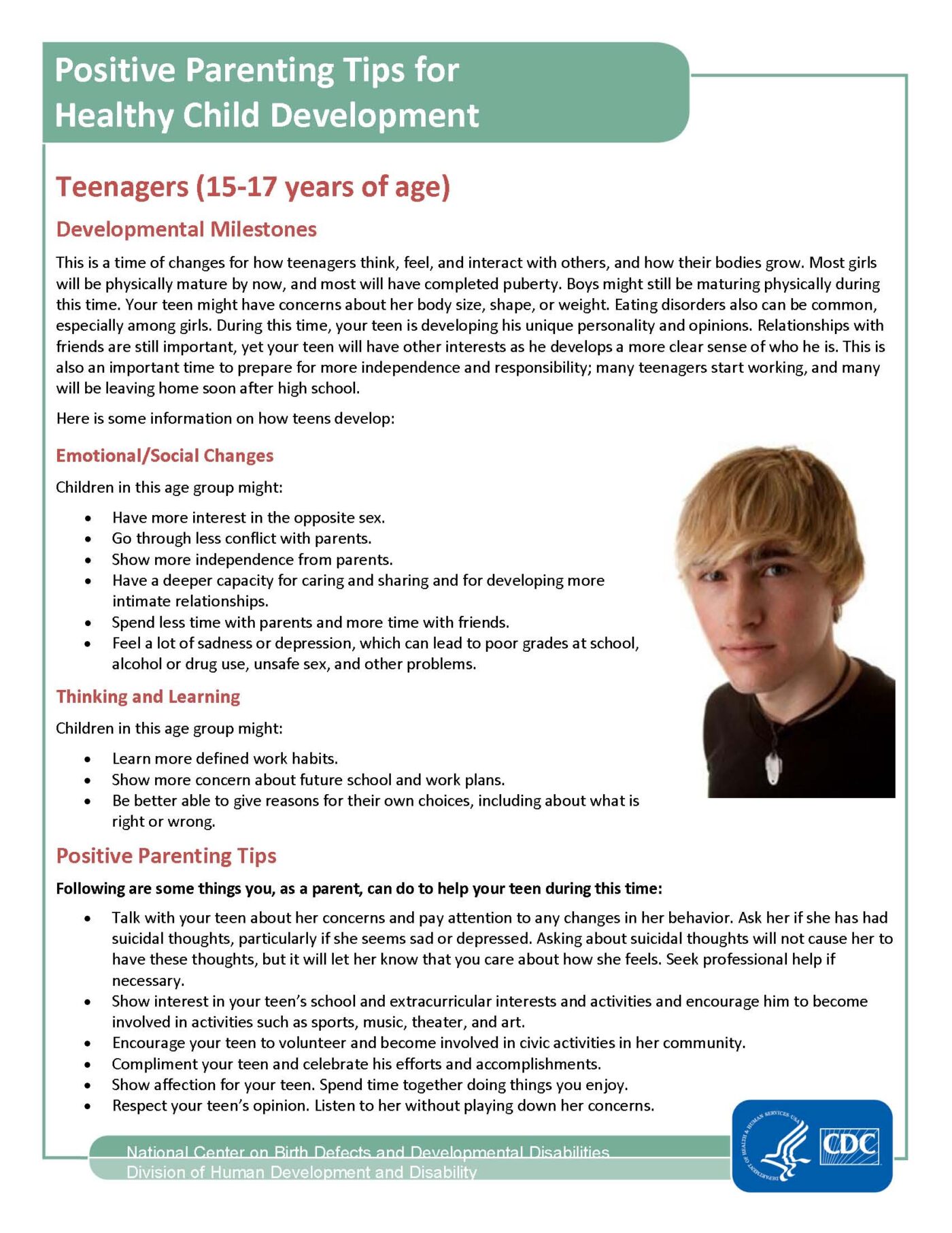 Positive Parenting Tips for Teens (15-17) - Prevent Child Abuse New Jersey