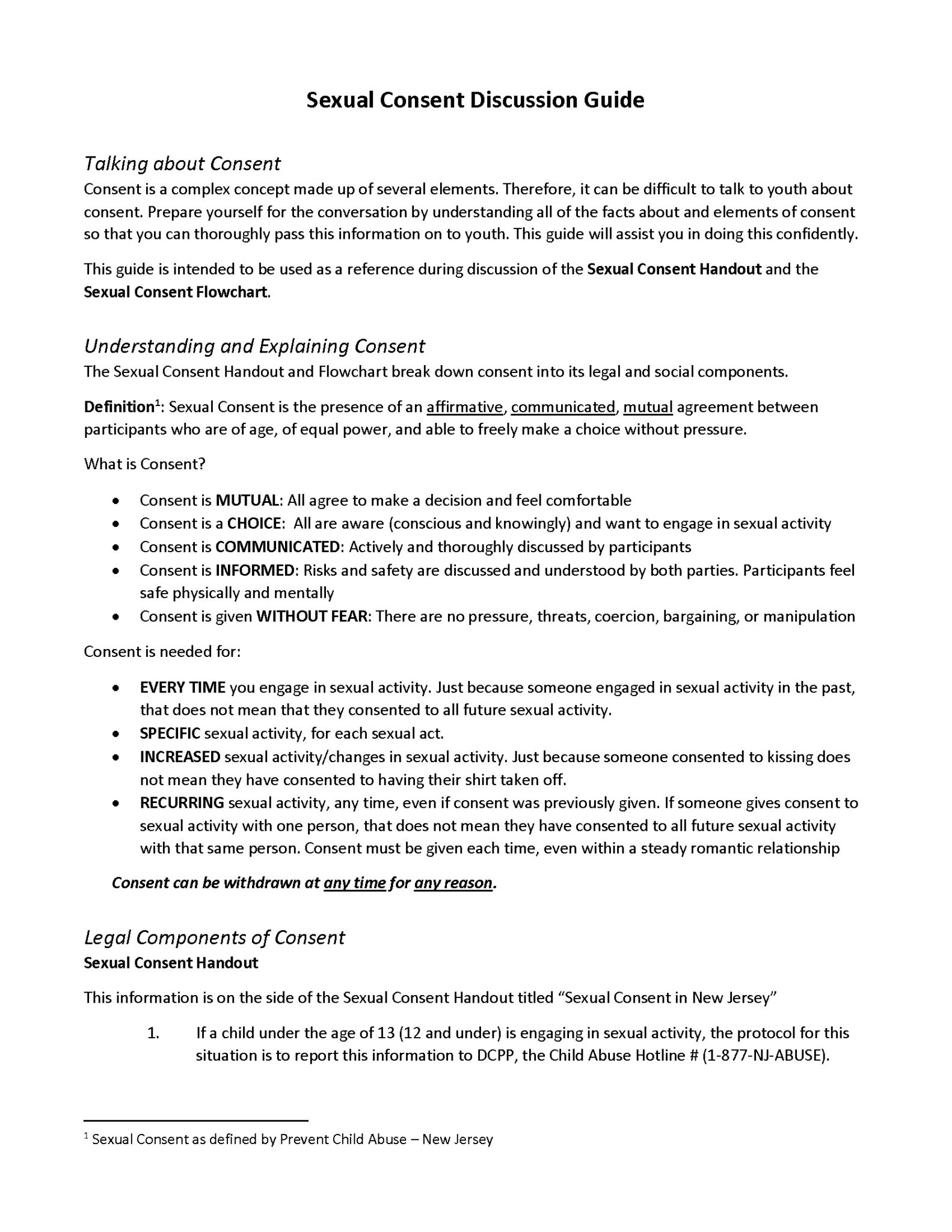 Sexual Consent - Prevent Child Abuse New Jersey
